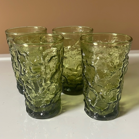 Anchor Hocking | Kitchen | 4 Vintage Anchor Hocking Lido Milano Green ...